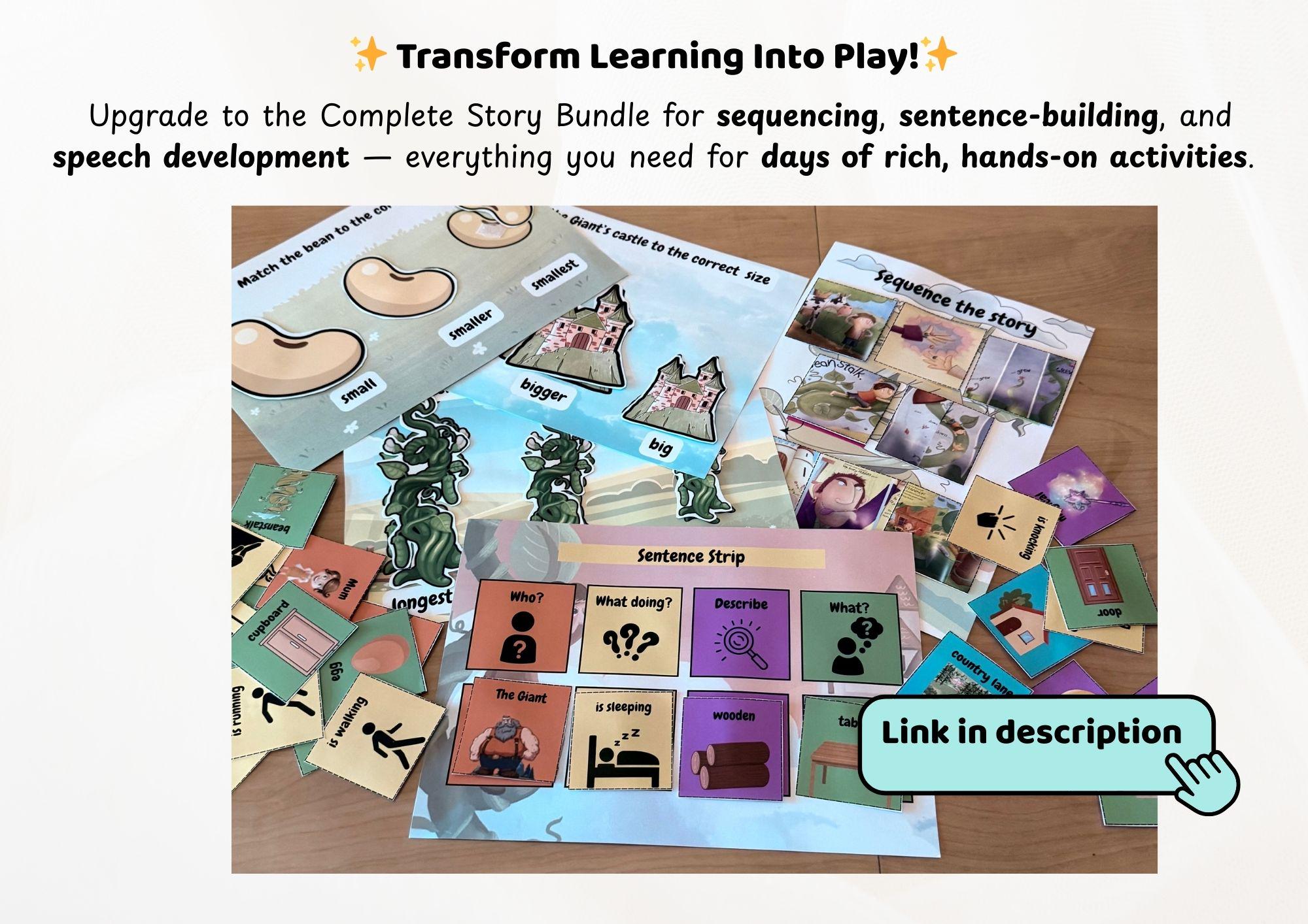 Jack and the Beanstalk Preschool Printable for Homeschooling Story ...
