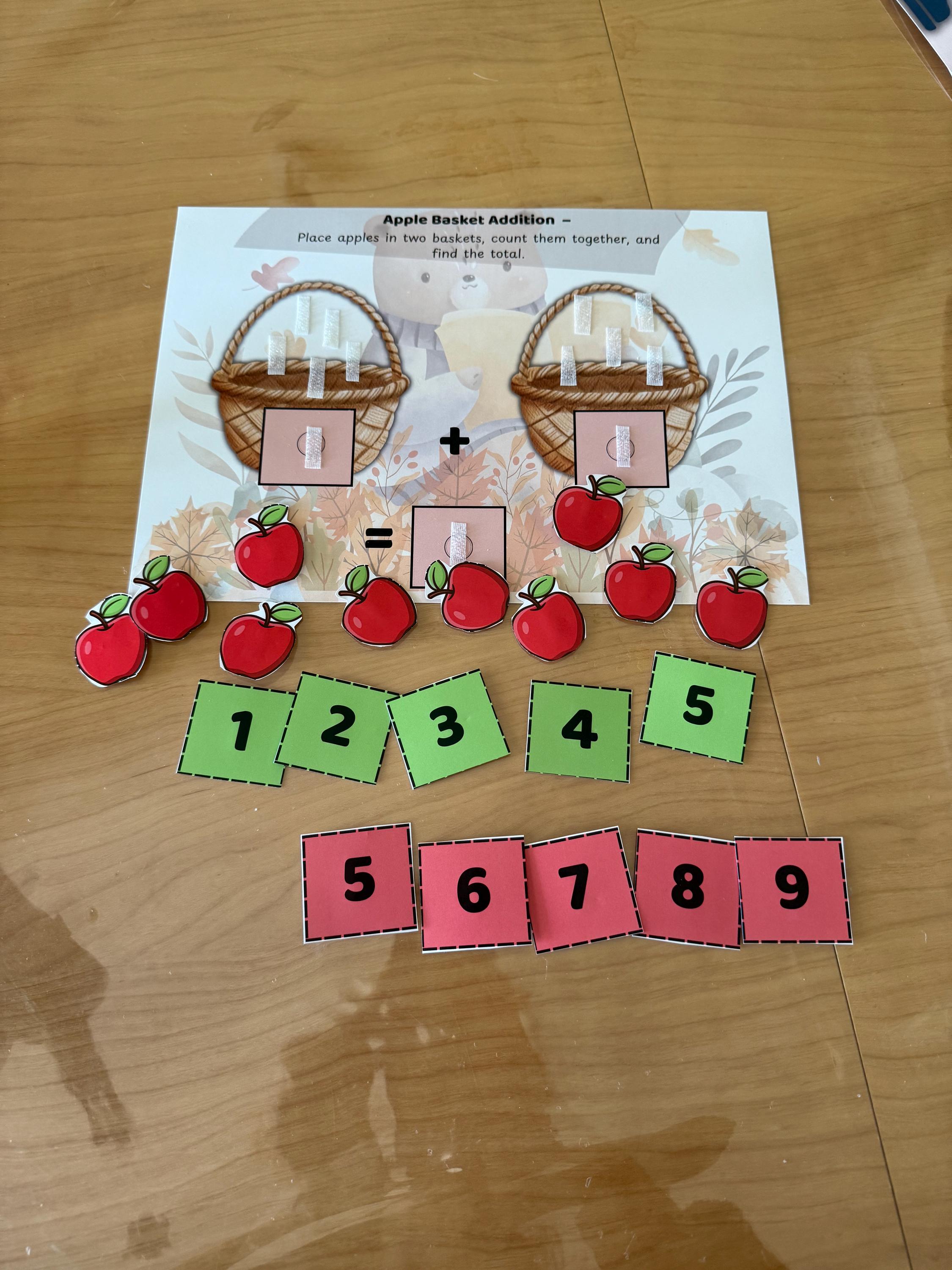 Apple Number Bonds Printable: Autumn Math Activity for Preschool ...