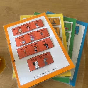 Colourful Semantics Preschool Sentence Building Printables | Speech ...