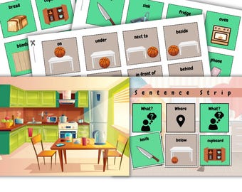 Kitchen WH Colourful Semantics Kids Speech Therapy Activities ...