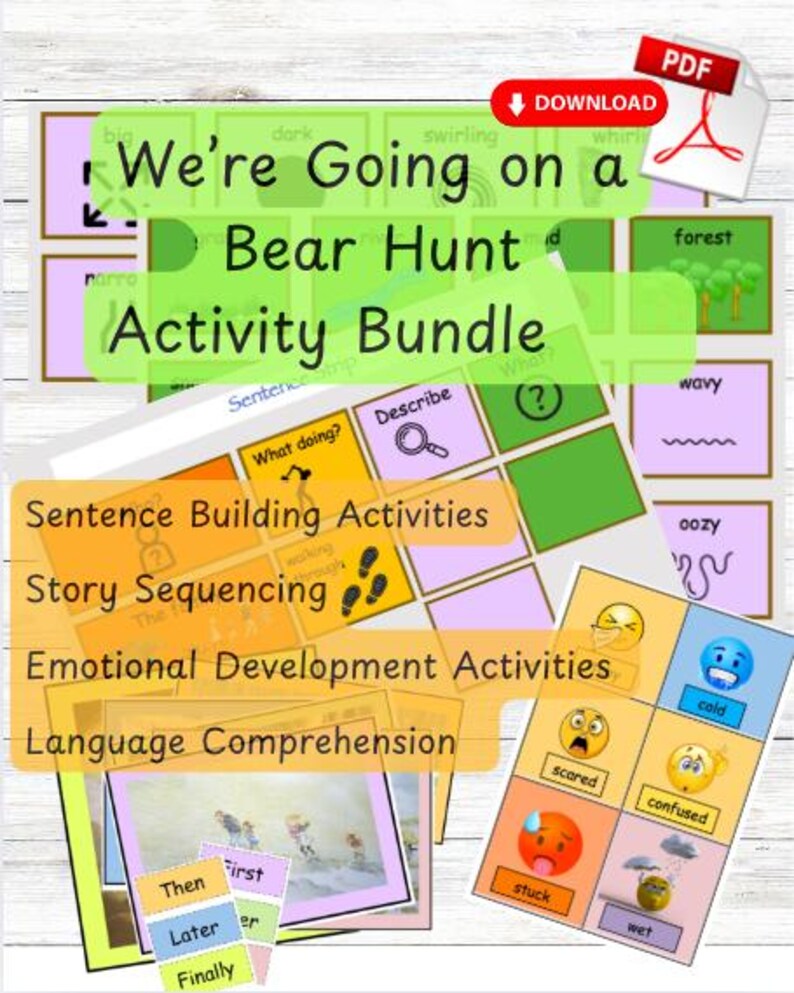 We’re Going on a Bear Hunt Story Bundle, Story Telling for Kids ...