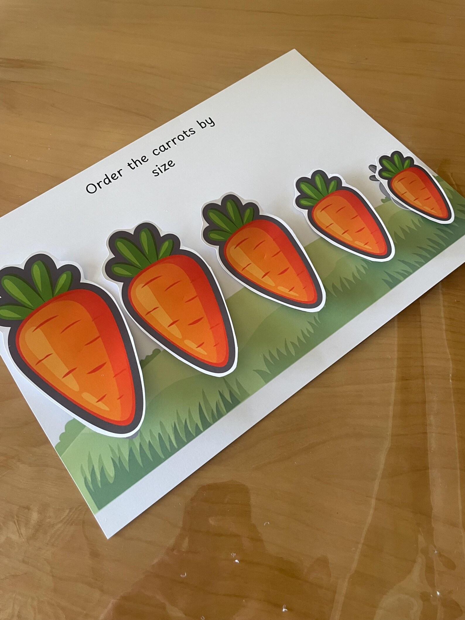 Carrot Size Sorting Activity for Toddlers | Big to Small Game ...