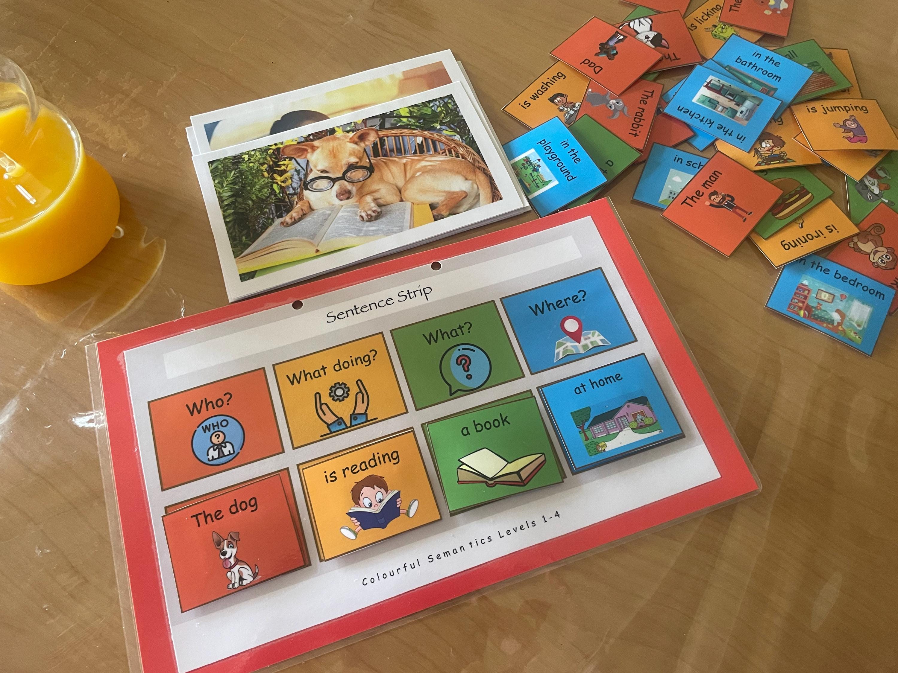 Colourful Semantics Preschool Sentence Building Printables | Speech ...