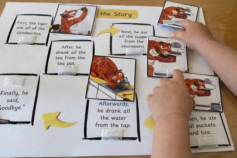 Tiger Who Came to Tea Sequencing Activity | Preschool Story Retell Game ...