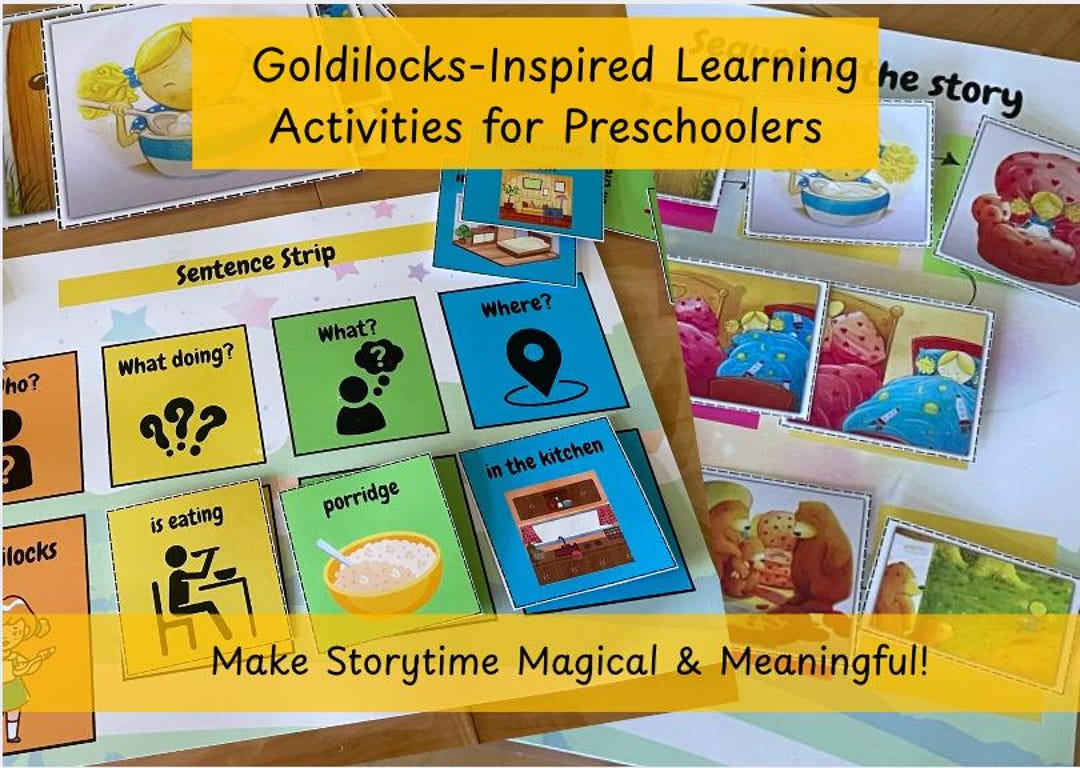 Buy Goldilocks and the Three Bears Preschool Printable for Sentence ...