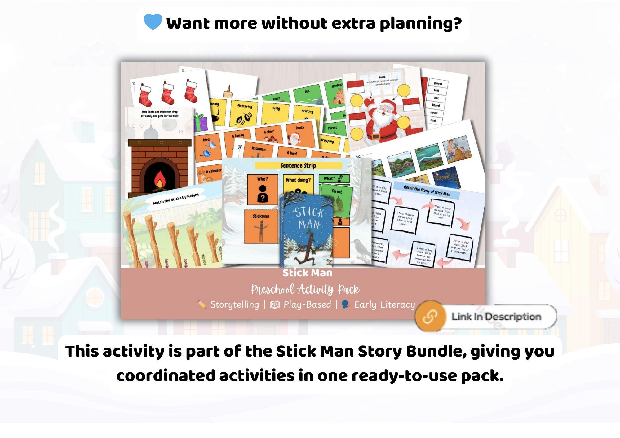 Stick Man Story Sequencing: Montessori Printable (PDF) - Etsy UK