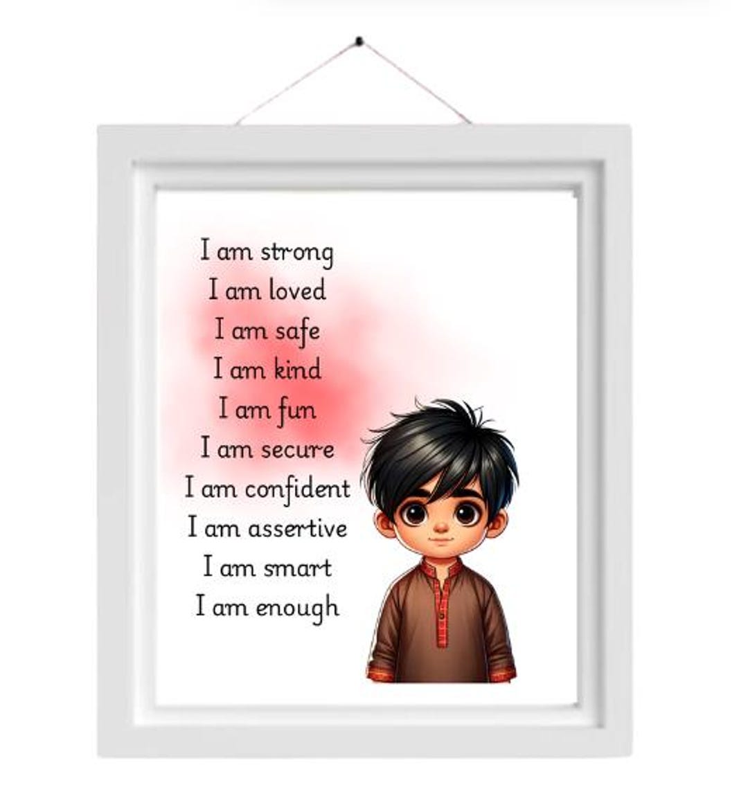 Children's Self Affirmation Poster for Positive Mental Health for ...
