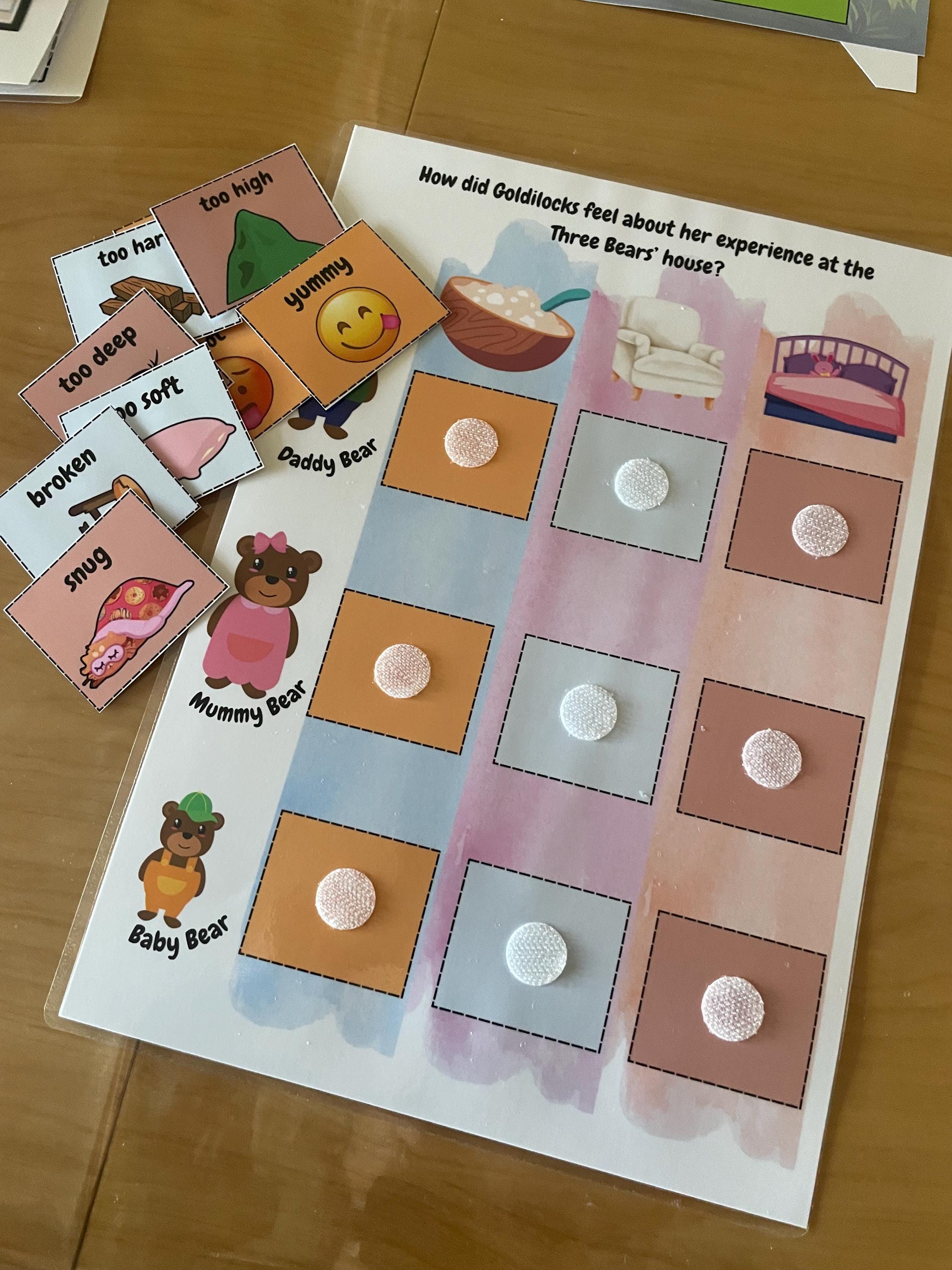 Goldilocks & the Three Bears Printable Activity | Preschool Learning ...