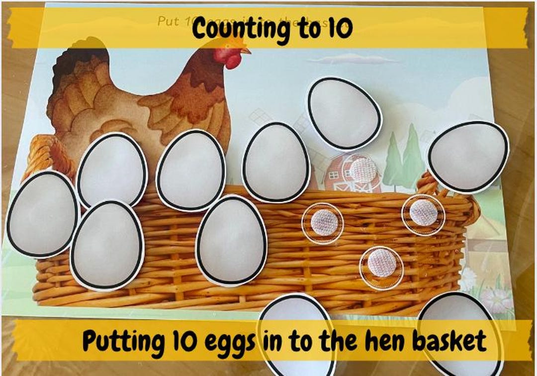 Preschool Counting Eggs Activity: Montessori Learning Game (PDF ...