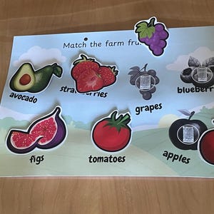 Fruit & Vegetable Matching Game: Preschool Nutrition Lesson (PDF ...