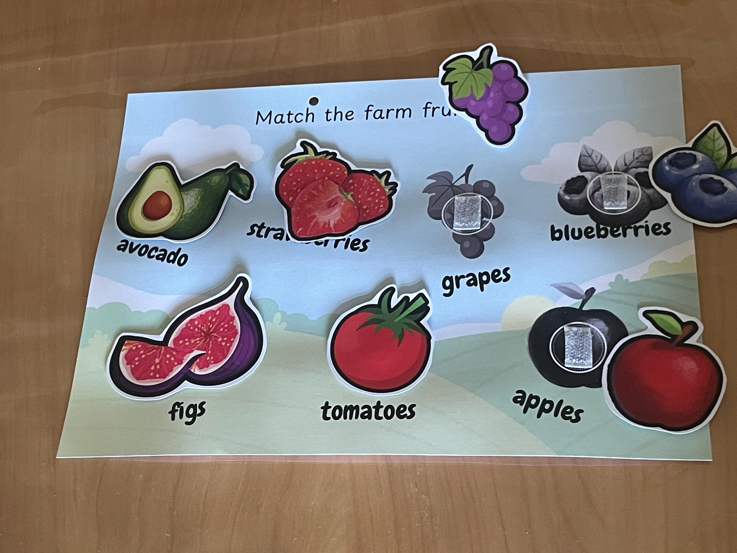 Fruit & Vegetable Matching Game: Preschool Nutrition Lesson (PDF ...