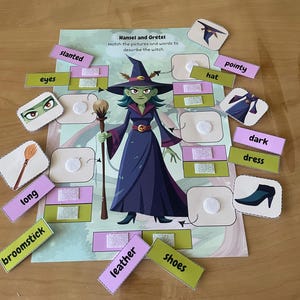 Witch Matching Game | Hansel and Gretel Printable Activity for Toddler ...