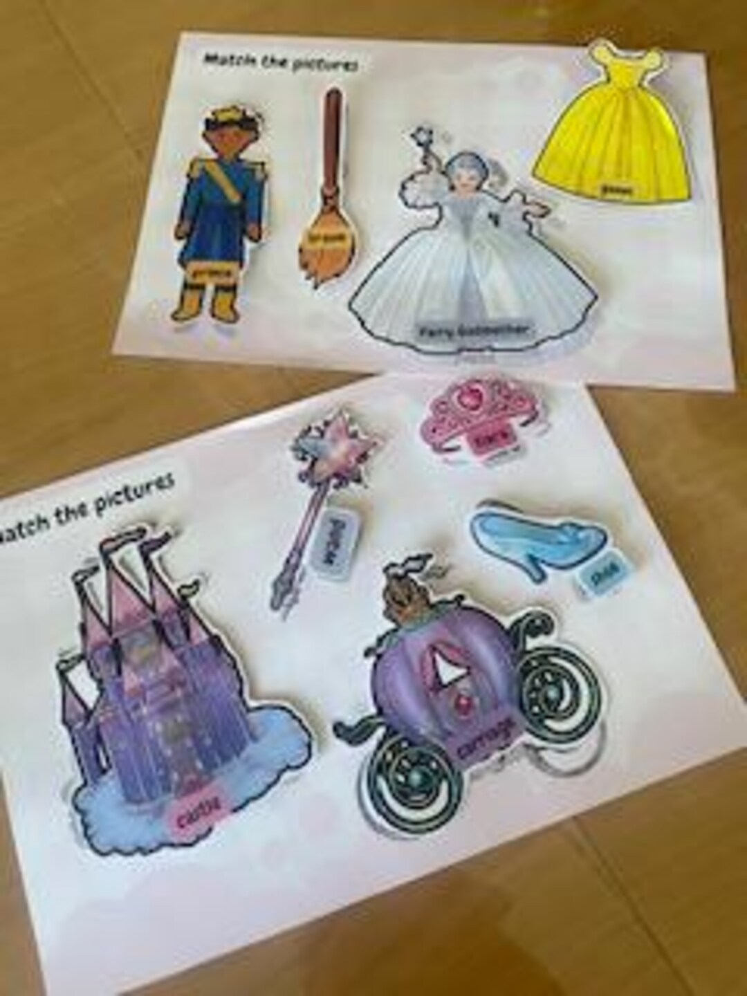 Cinderella Preschool Vocabulary Printable Game | Speech and Language ...