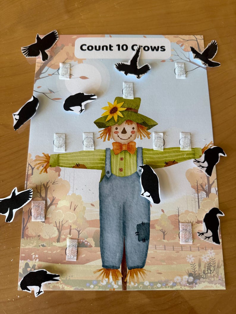 Autumn Scarecrow Counting Activity: Fall Theme, Preschool Math ...