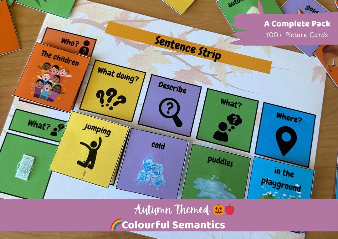 Autumn Preschool Speech Therapy Printables: Colourful Semantics ...
