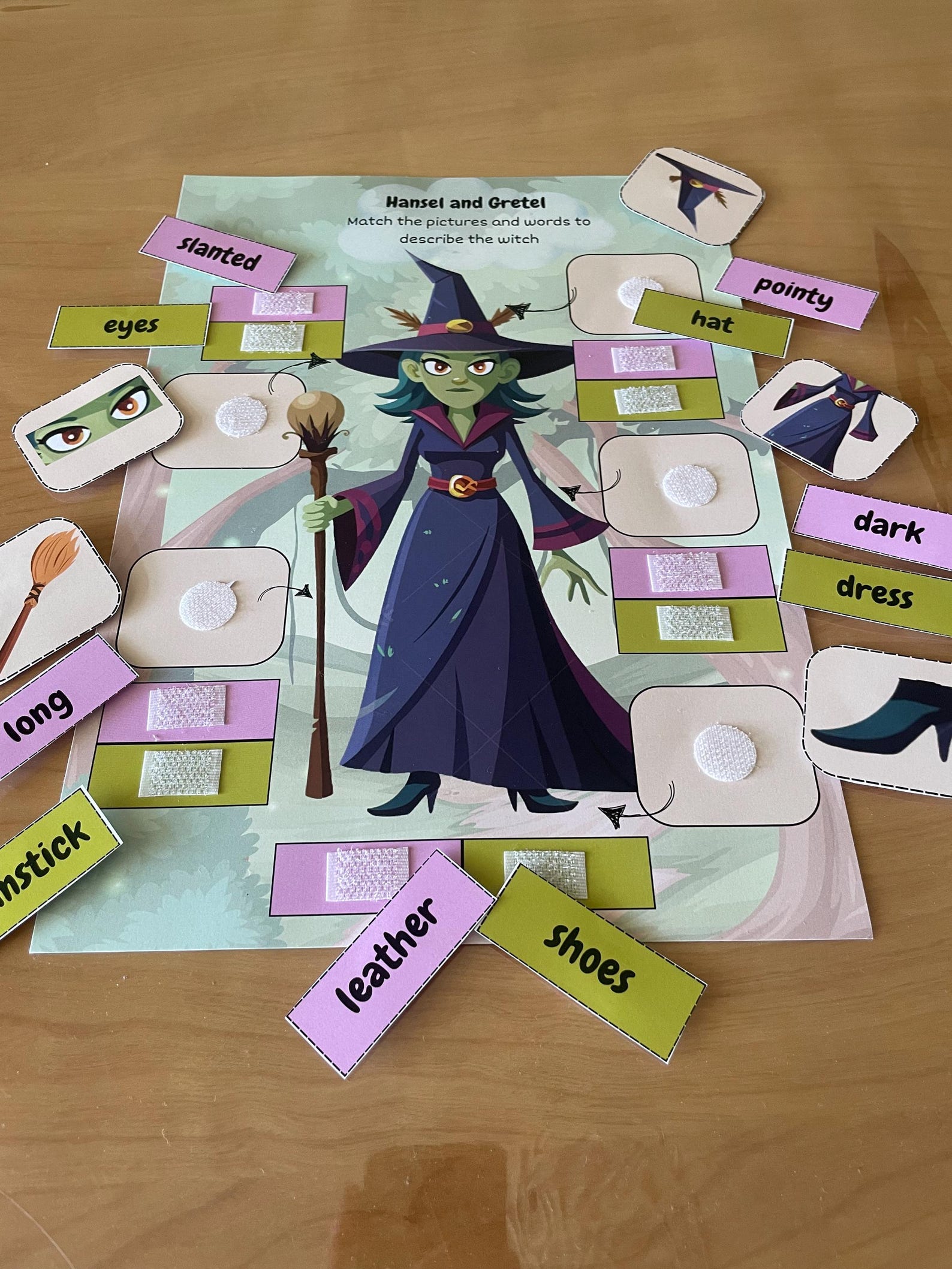 Hansel and Gretel Witch Vocabulary Game: Speech Therapy Printable (PDF ...