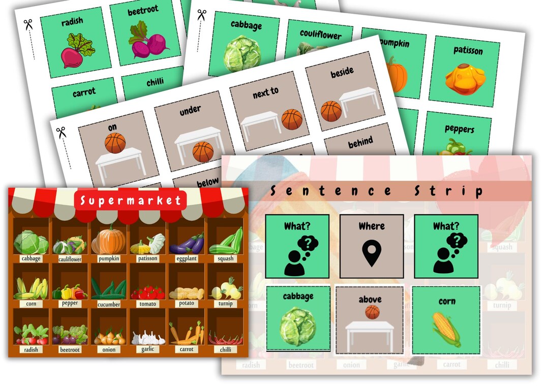 Supermarket WH Colourful Semantics Kids Speech Therapy Activities ...
