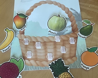 Fruit Basket Sorting Game: Handa's Surprise Story, Preschool Role ...
