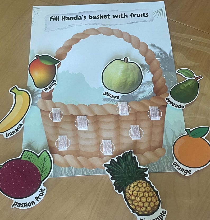Handa's Surprise Fruit Matching Activity | Toddler Speech Therapy ...