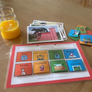 Colourful Semantics Preschool Sentence Building Printables | Speech ...