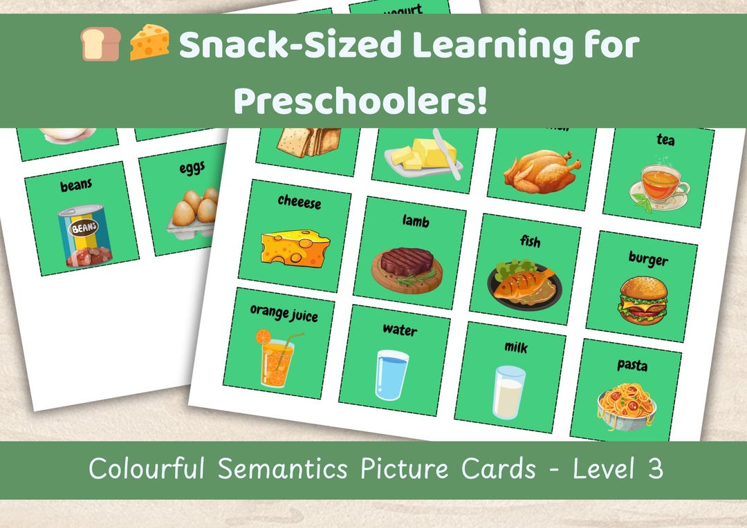 Food Nouns Flash Cards: Colourful Semantics Vocabulary (digital ...