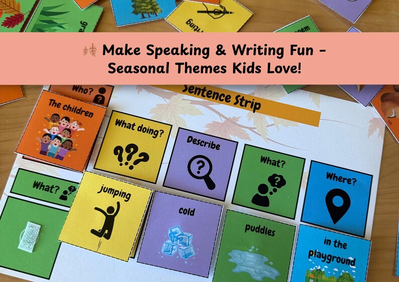 Autumn Themed Colourful Semantics, Sentence Building | Preschool Speech ...