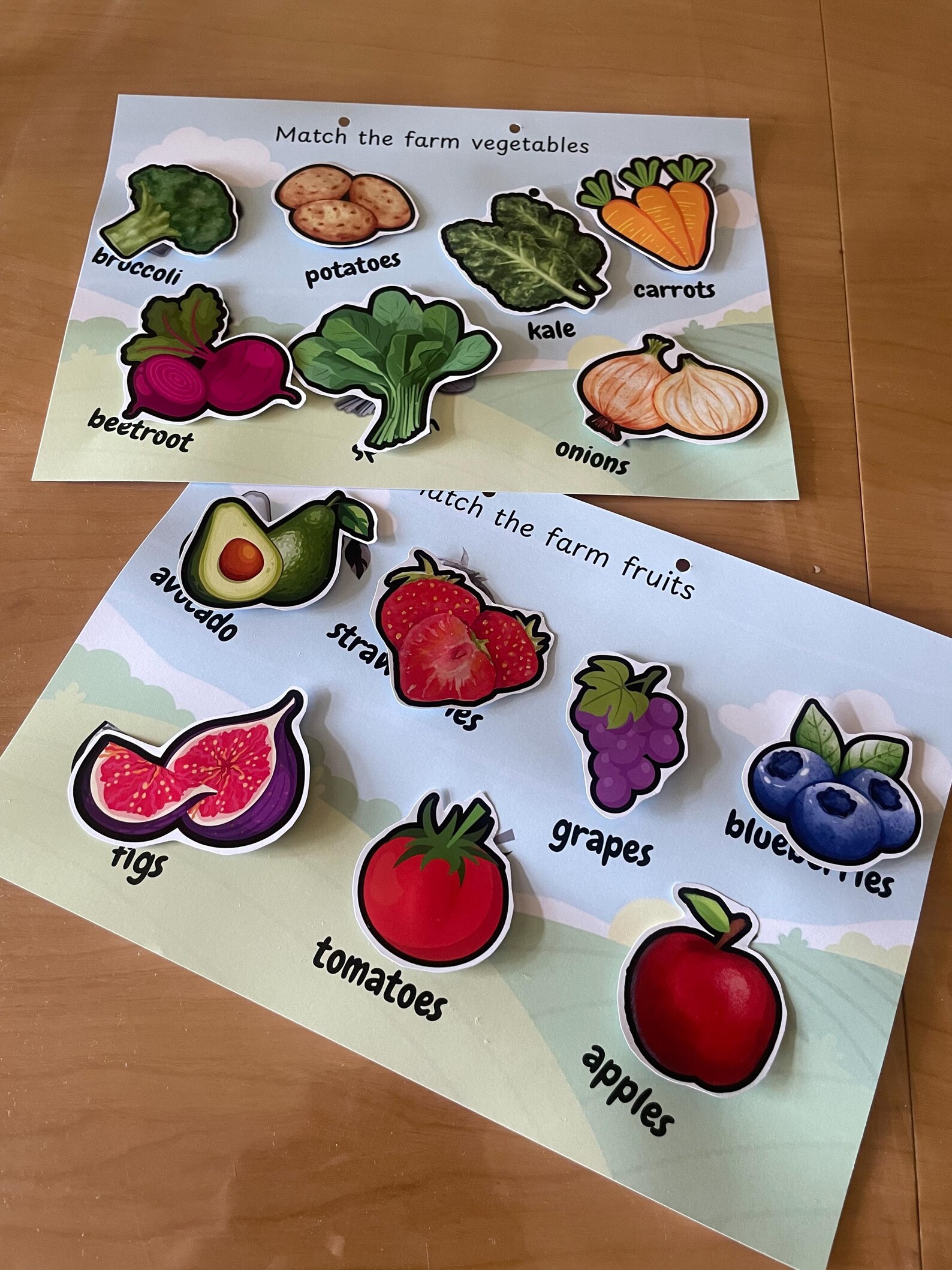 Fruit & Vegetable Matching Game: Preschool Nutrition Lesson (PDF ...