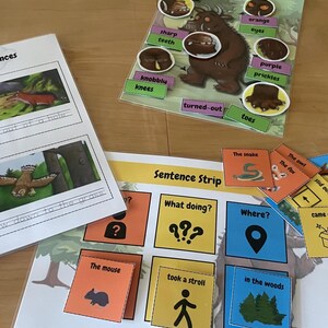 The Gruffalo Preschool Activity Bundle, Sentence Building, Who What ...