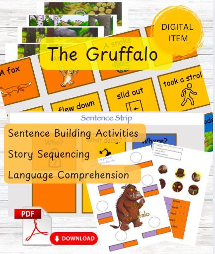 The Gruffalo Activity Bundle for Story Telling for Speech and Language ...