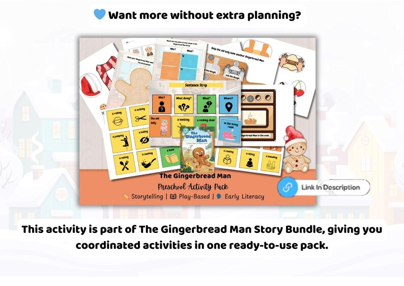 Gingerbread Man Story Sequencing: Montessori Winter Activity (digital ...