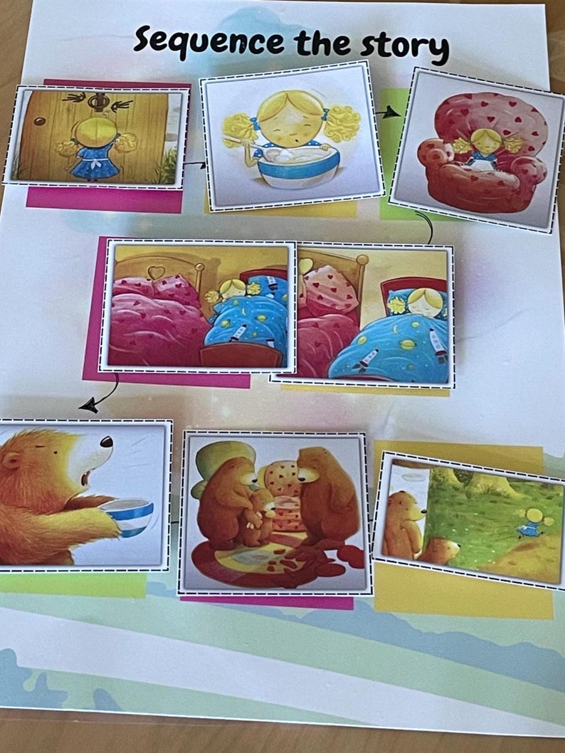 Goldilocks & the Three Bears Preschool Story Sequencing Activities ...
