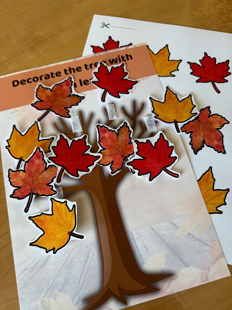Preschool Decorate the Tree Printables for Kids Autumn Tree Decorating ...