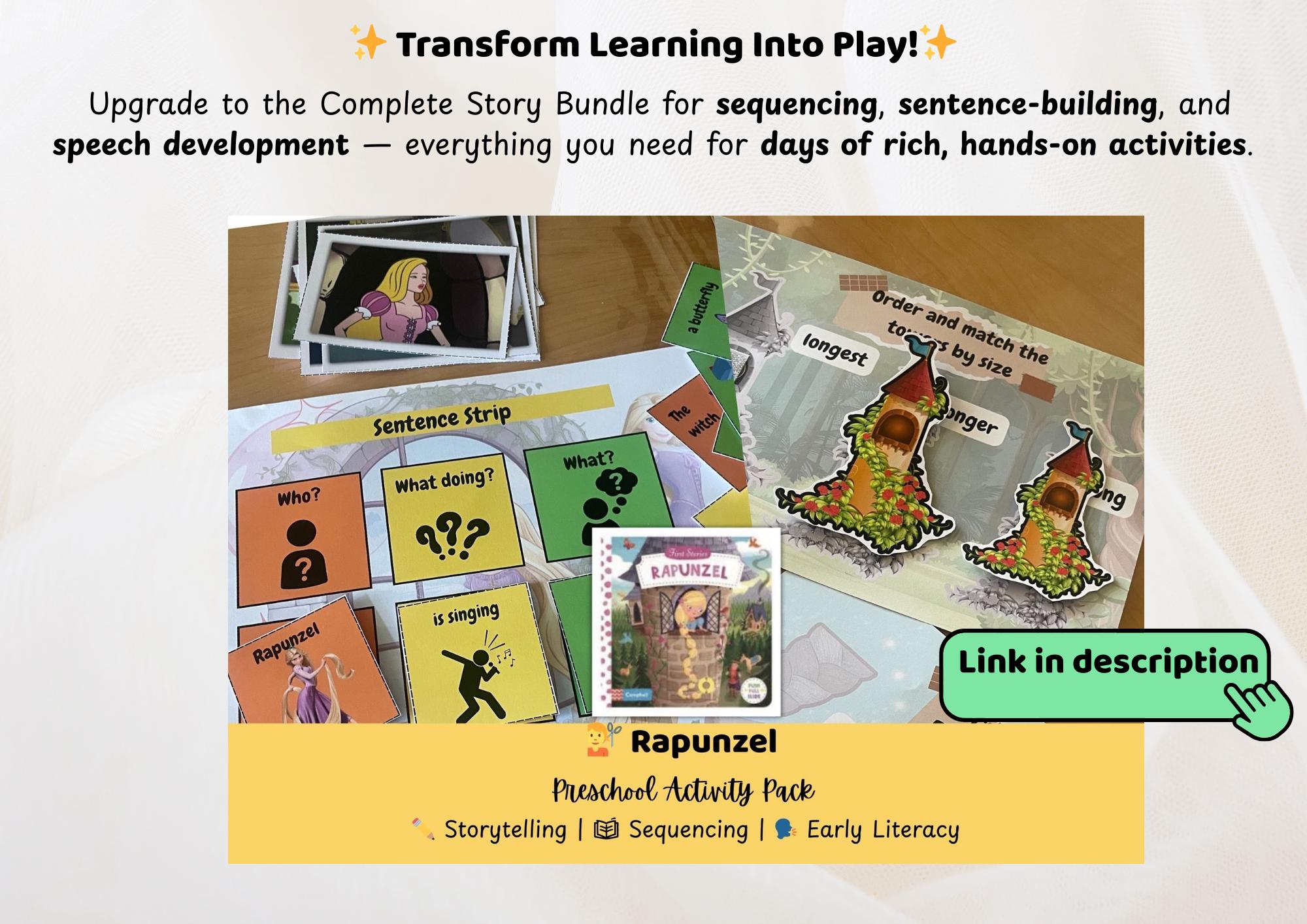 Rumpelstiltskin Preschool Vocabulary Builder: Picture Word Match ...