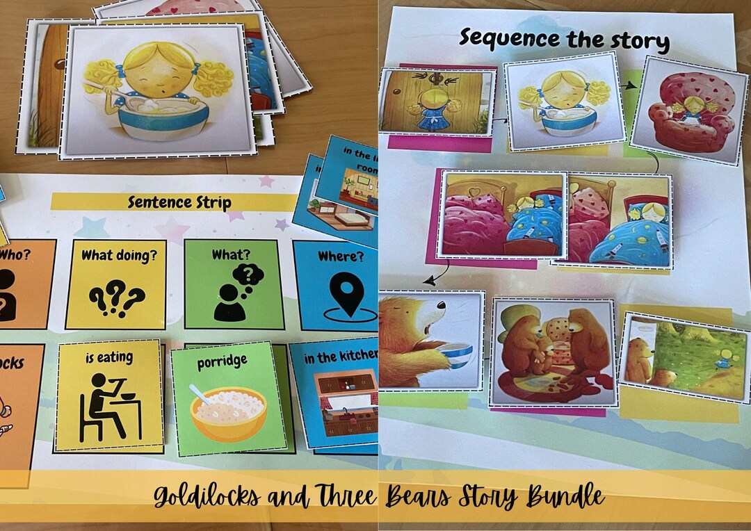 Goldilocks and the Three Bears Activity Bundle for Sentence Building ...
