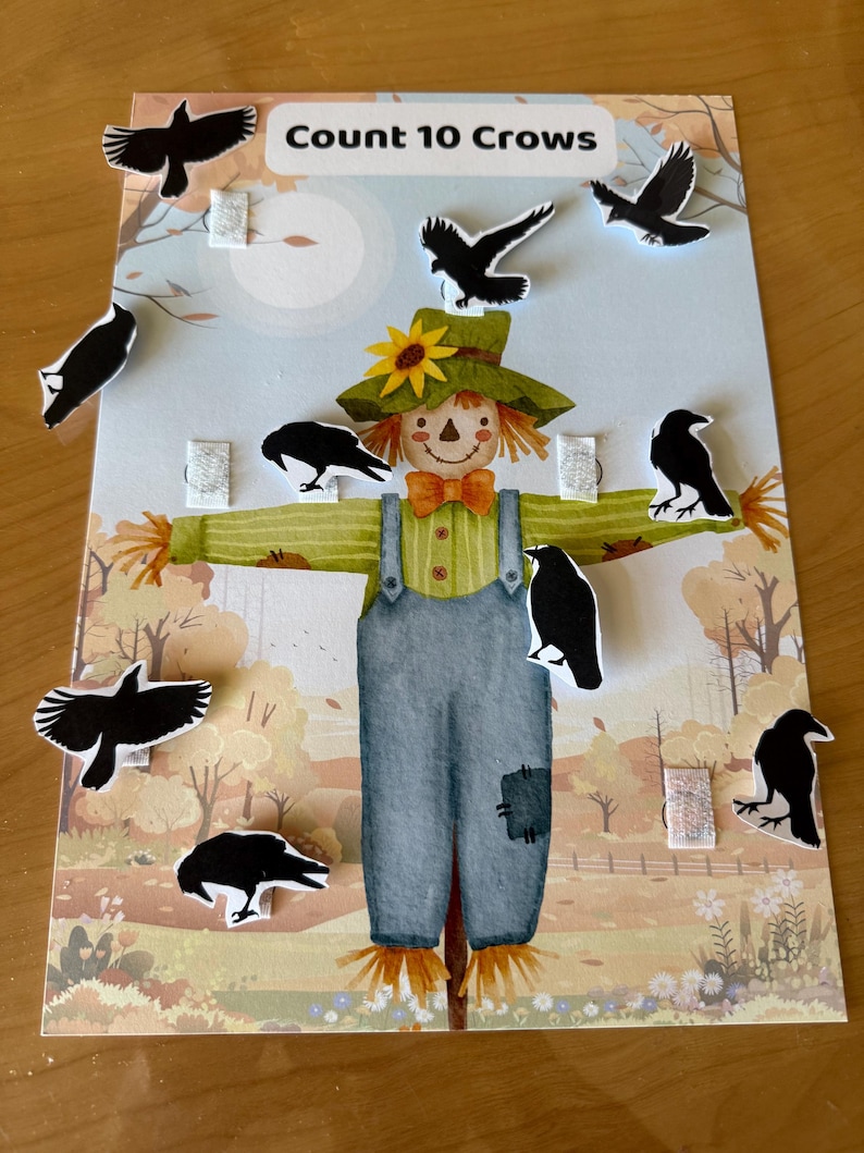 Autumn Scarecrow Counting Activity: Fall Theme, Preschool Math ...