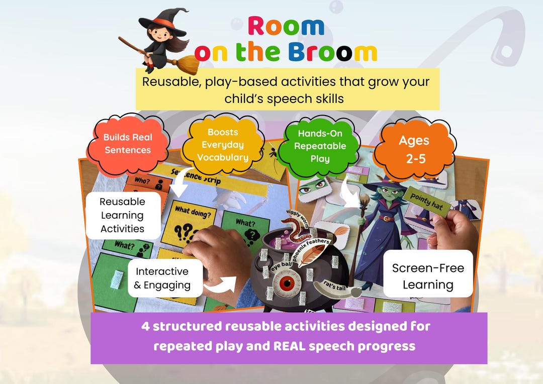Room on the Broom Activities | Autumn Speech Therapy | Colourful ...