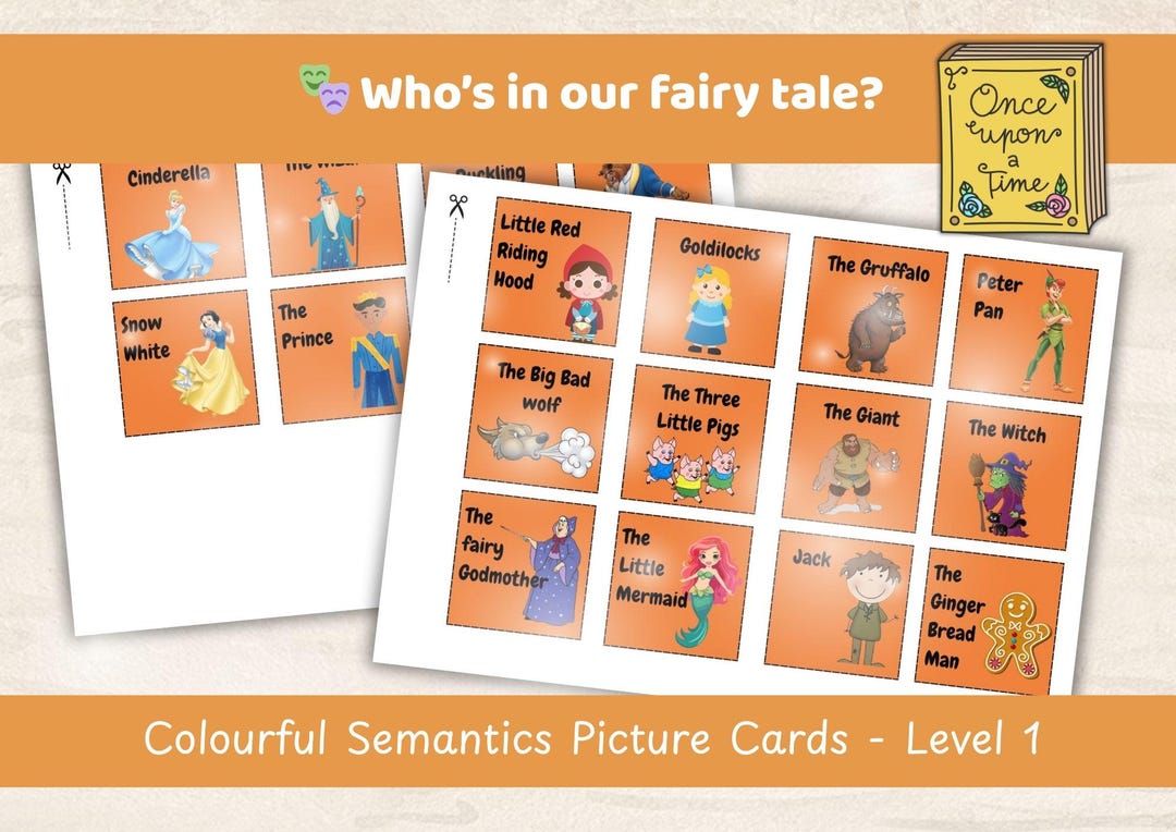 Preschool Stories Character Flash Cards: Colourful Semantics Kids ...