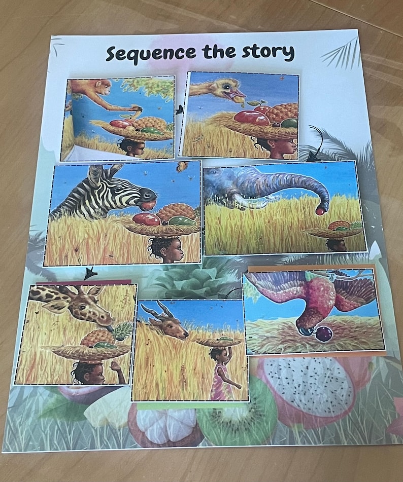 Handa's Surprise Preschool Printable for Homeschooling Story Sequencing ...