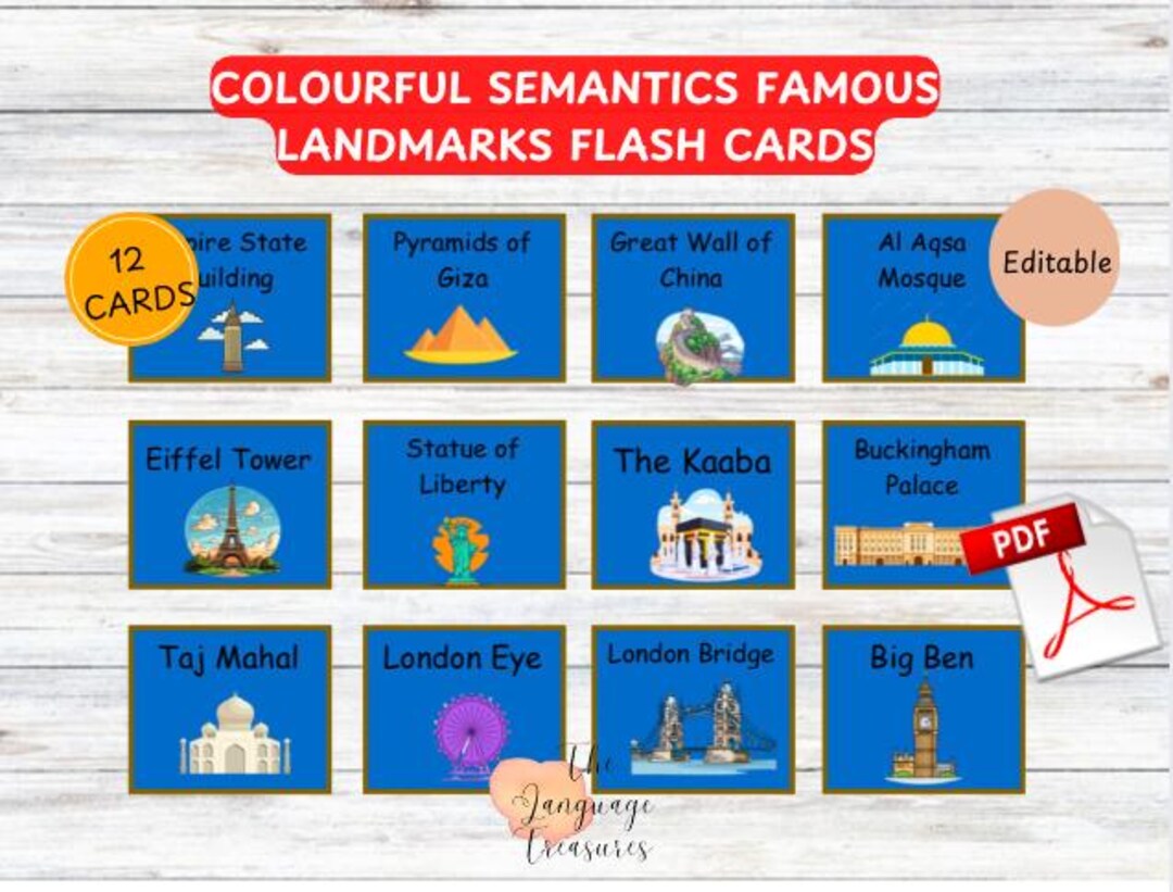Famous Landmarks for Sentence Building for Speech and Language Therapy ...