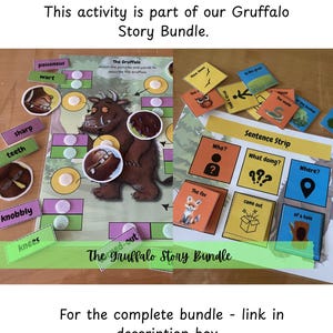 The Gruffalo Preschool Character Description Printable for Homeschool ...