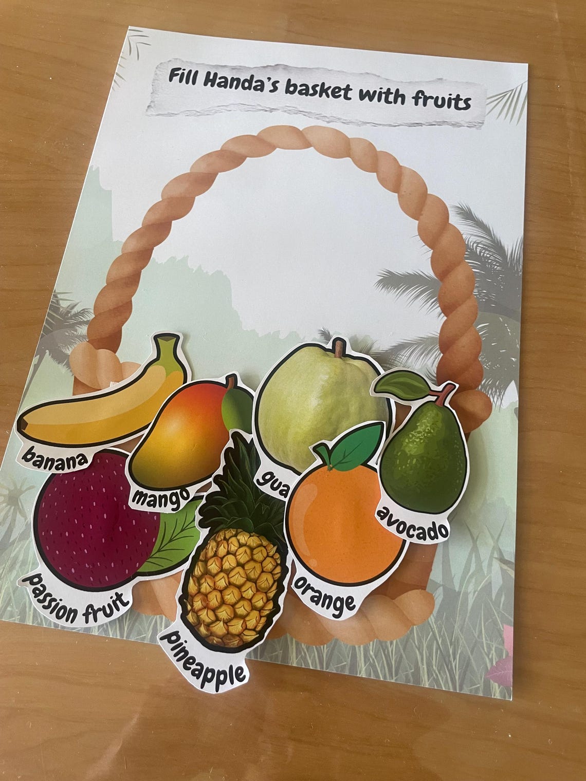 Fruit Basket Sorting Game: Handa's Surprise Story, Preschool Role ...