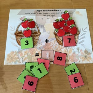 Apple Number Bonds Printable: Autumn Math Activity for Preschool ...