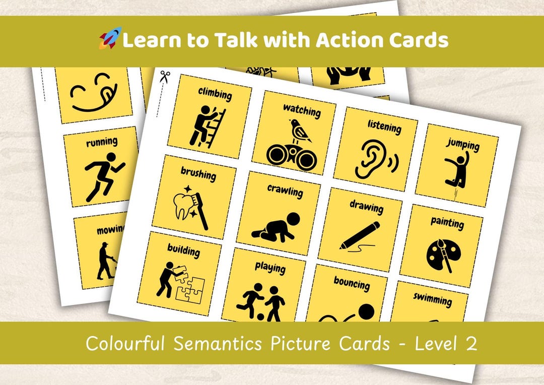Colourful Semantics Verbs Flash Cards: Vocabulary Building (digital ...