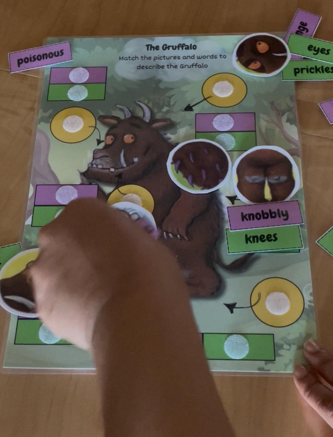 The Gruffalo Preschool Character Description Printable for Homeschool ...