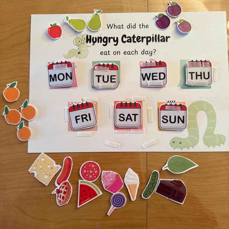 The Very Hungry Caterpillar Days of the Week Activity: Preschool ...