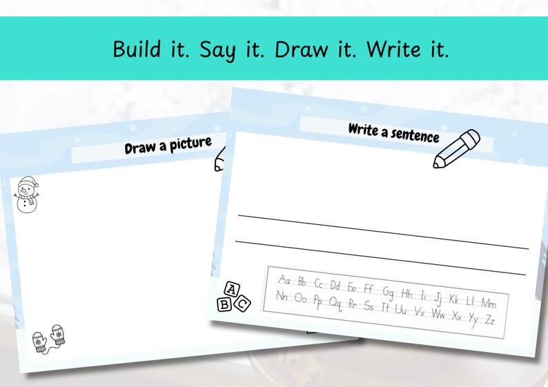 Preschool Speech Therapy Printables: Winter Themed Colourful Semantics ...