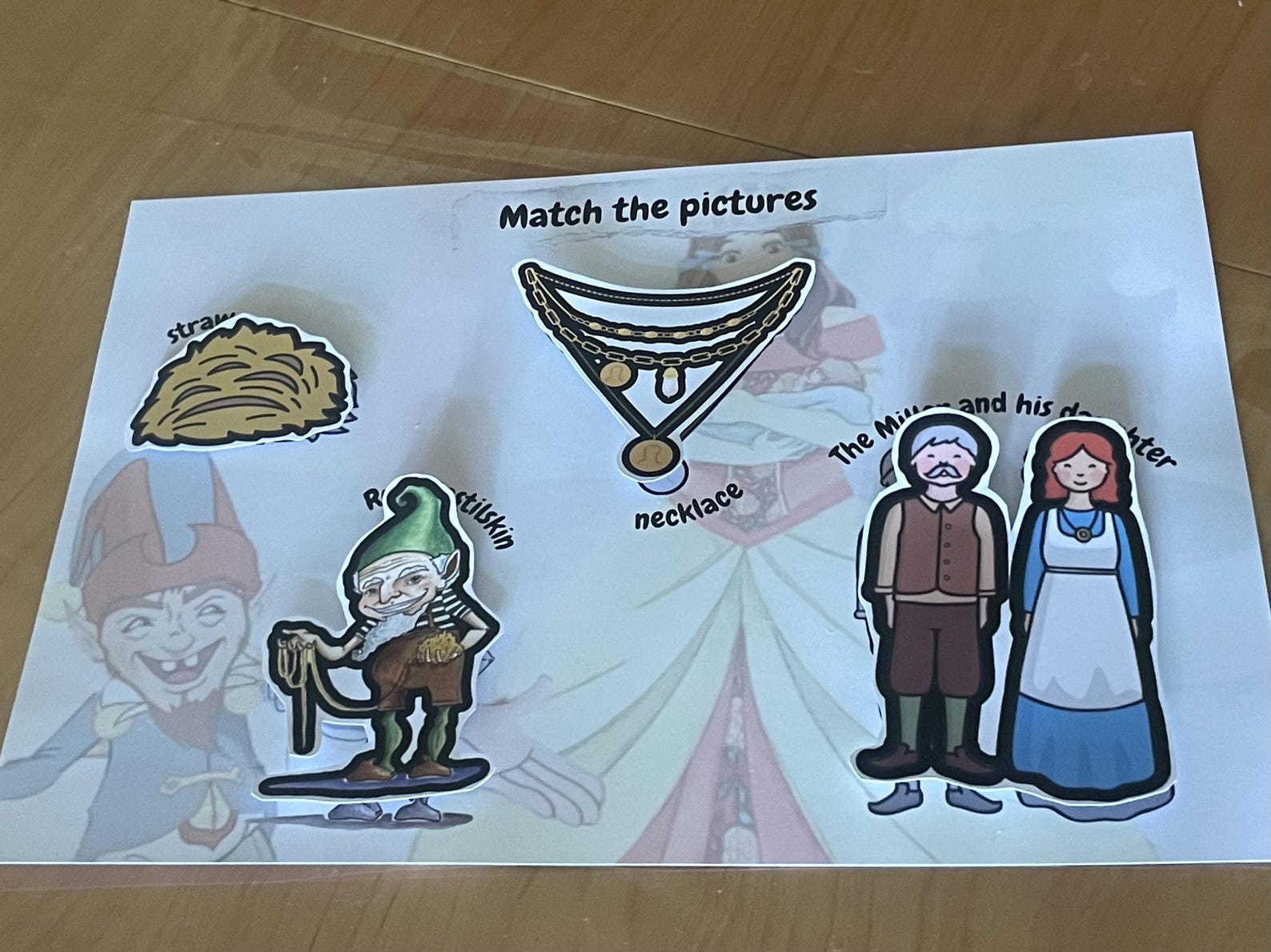 Rumpelstiltskin Preschool Vocabulary Builder: Picture Word Match ...