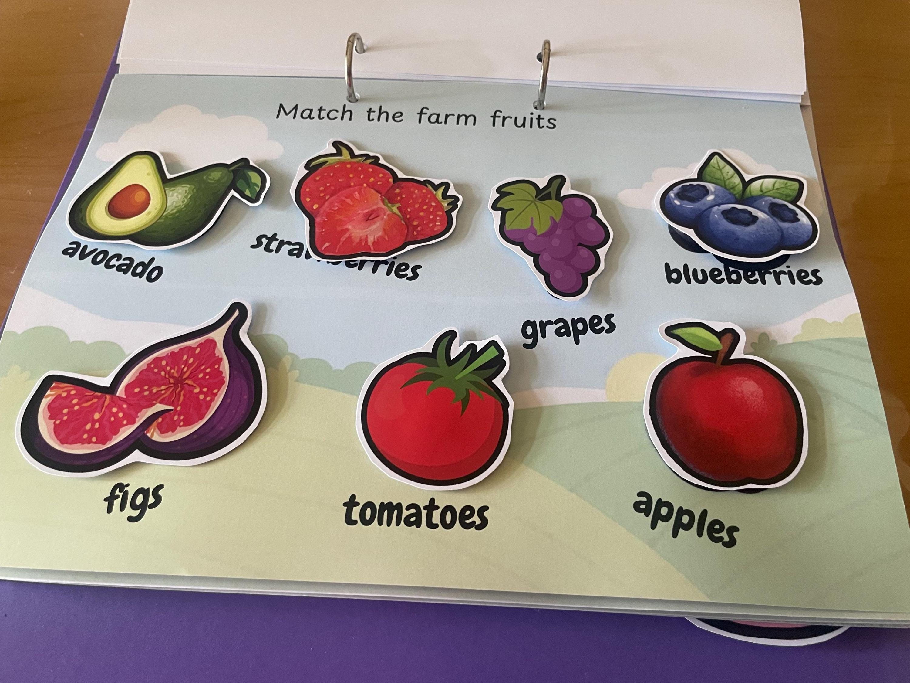 Fruit & Vegetable Matching Game: Preschool Nutrition Lesson (PDF ...
