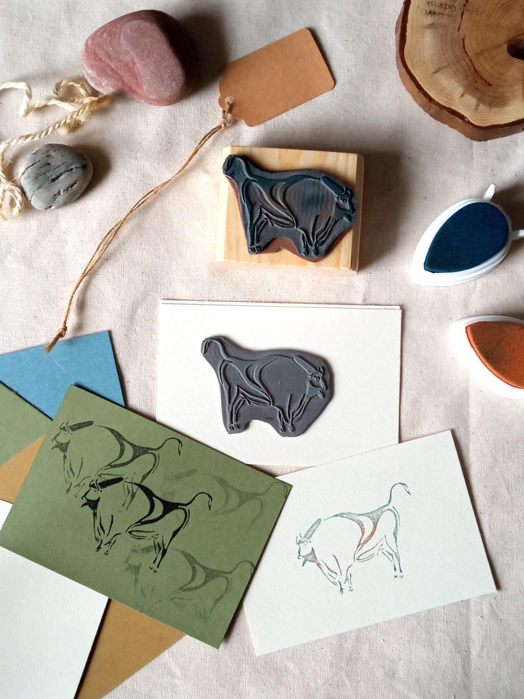 Prehistoric Bison Altamira Cave Stamp for Scrapbooking, Card Making ...