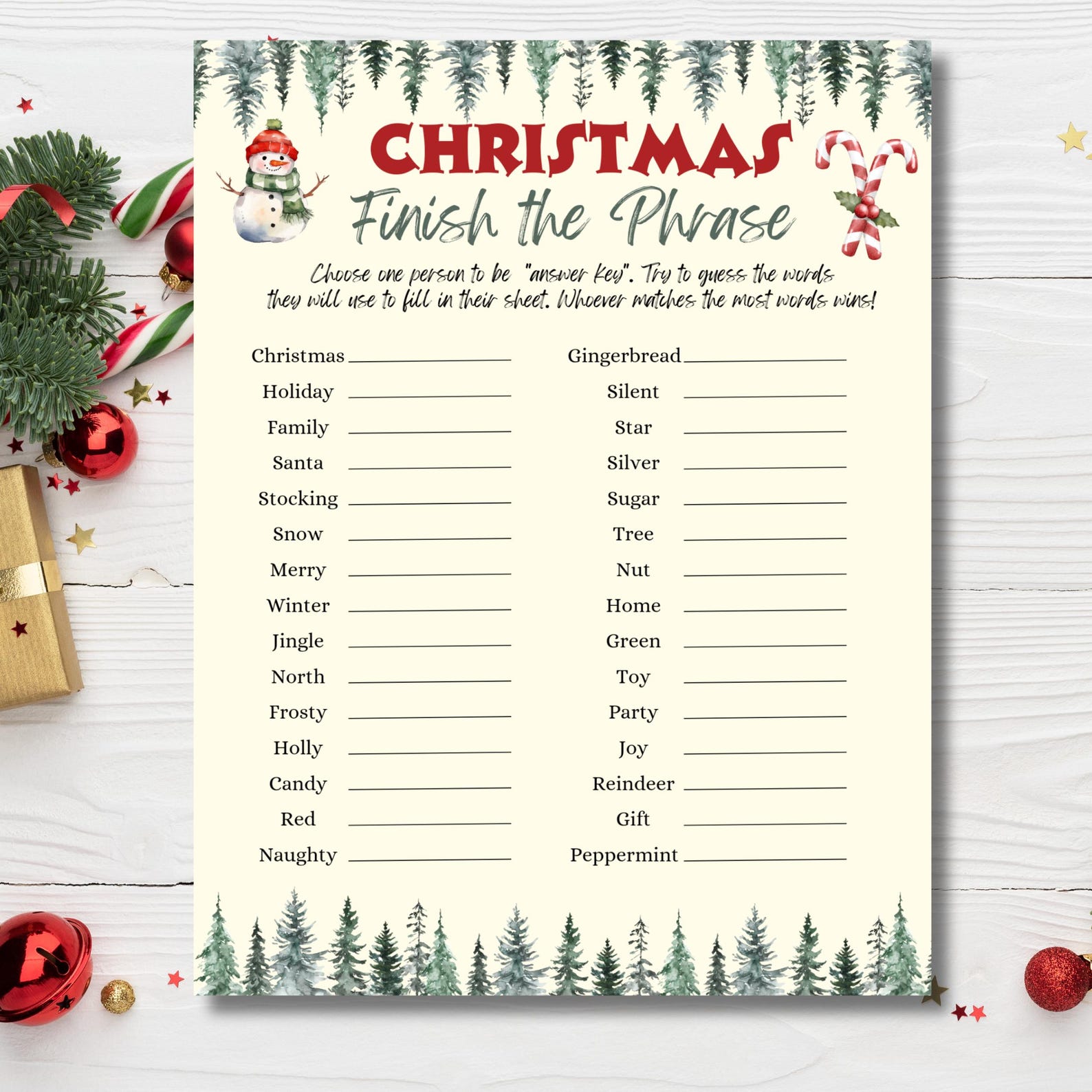 Finish the Phrase Game | Office Christmas Party Game | Christmas Family ...
